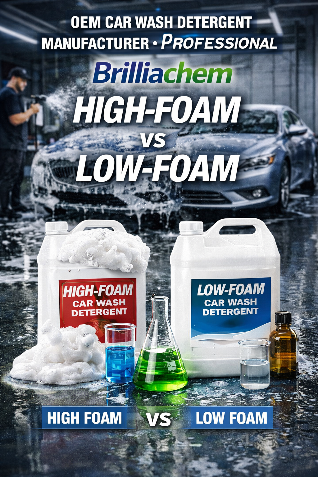 High-Foam vs Low-Foam Detergents | Brilliachem Car Wash Chemical ...